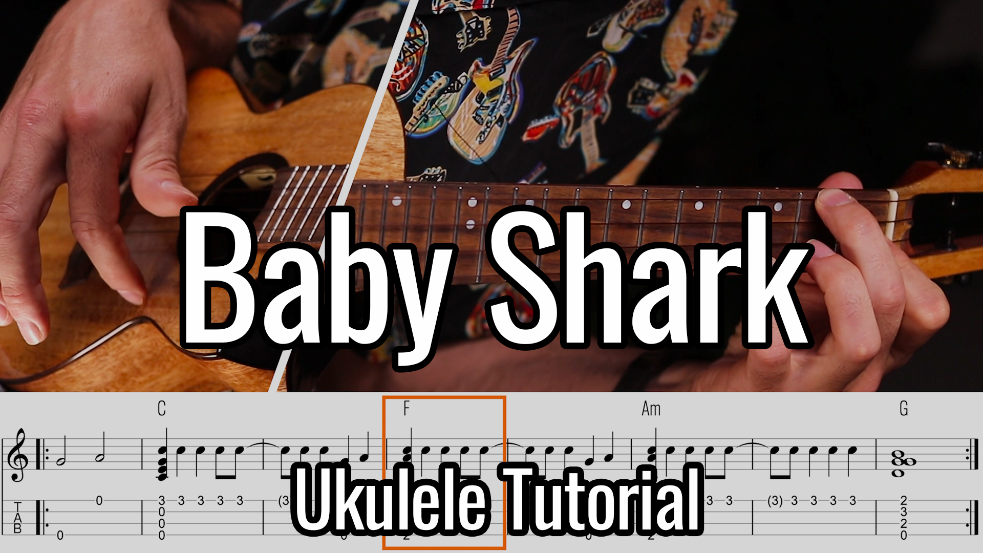 Baby Shark (Ukulele Fingerstyle) - Ukulele Cheats